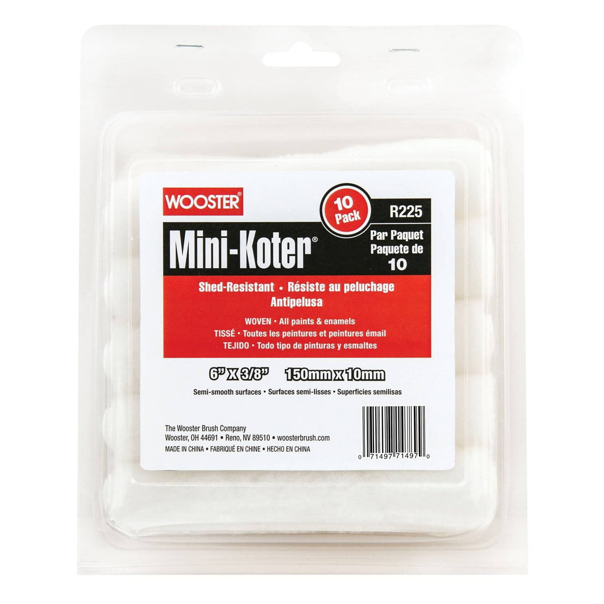 Midwest Rake 48477 – 6" Mini-Koter Woven Roller, 3/8" Nap (10-Pack ...